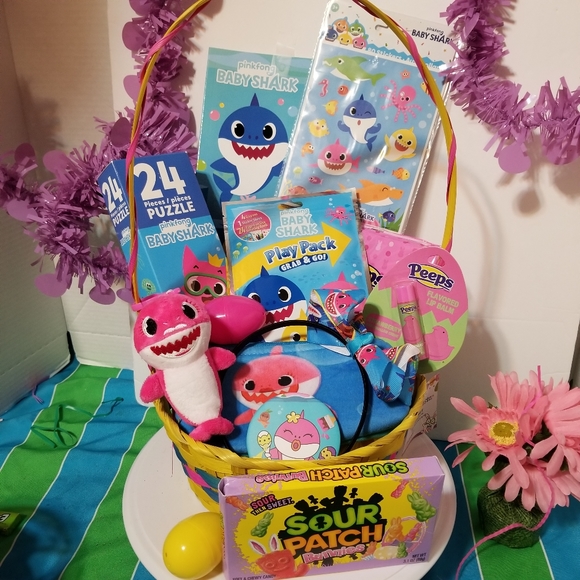 baby shark | Other | Nwt Pinkfong Baby Shark Easter Basket | Poshmark